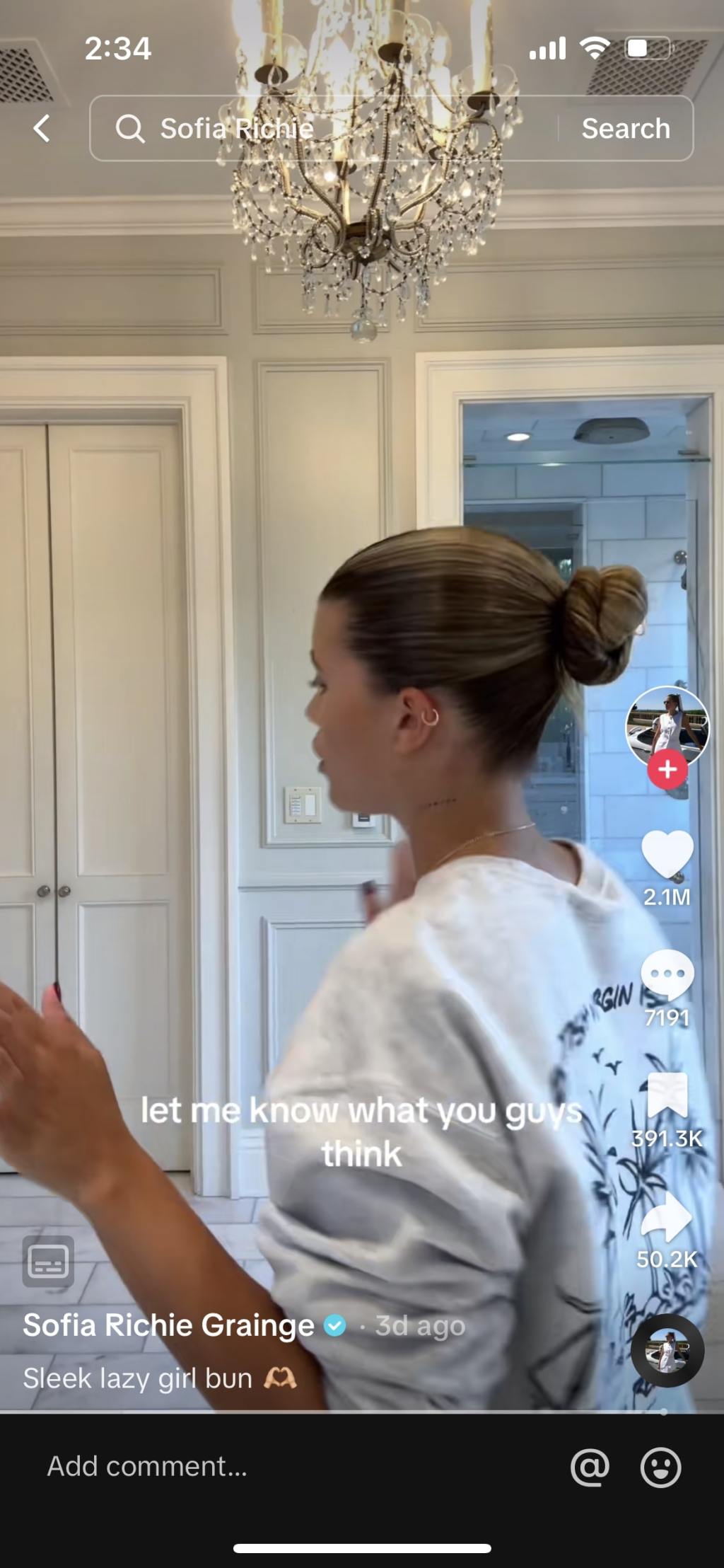 Sofia Richie Grainge Slick Bun In 7 Easy Steps